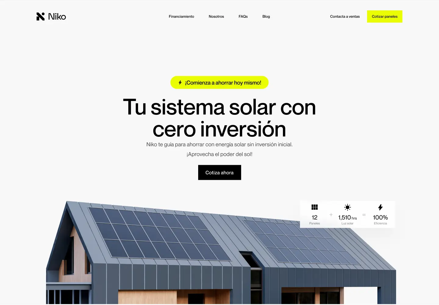Cotización Preliminar | Niko | Paneles Solares para Casa y Negocio